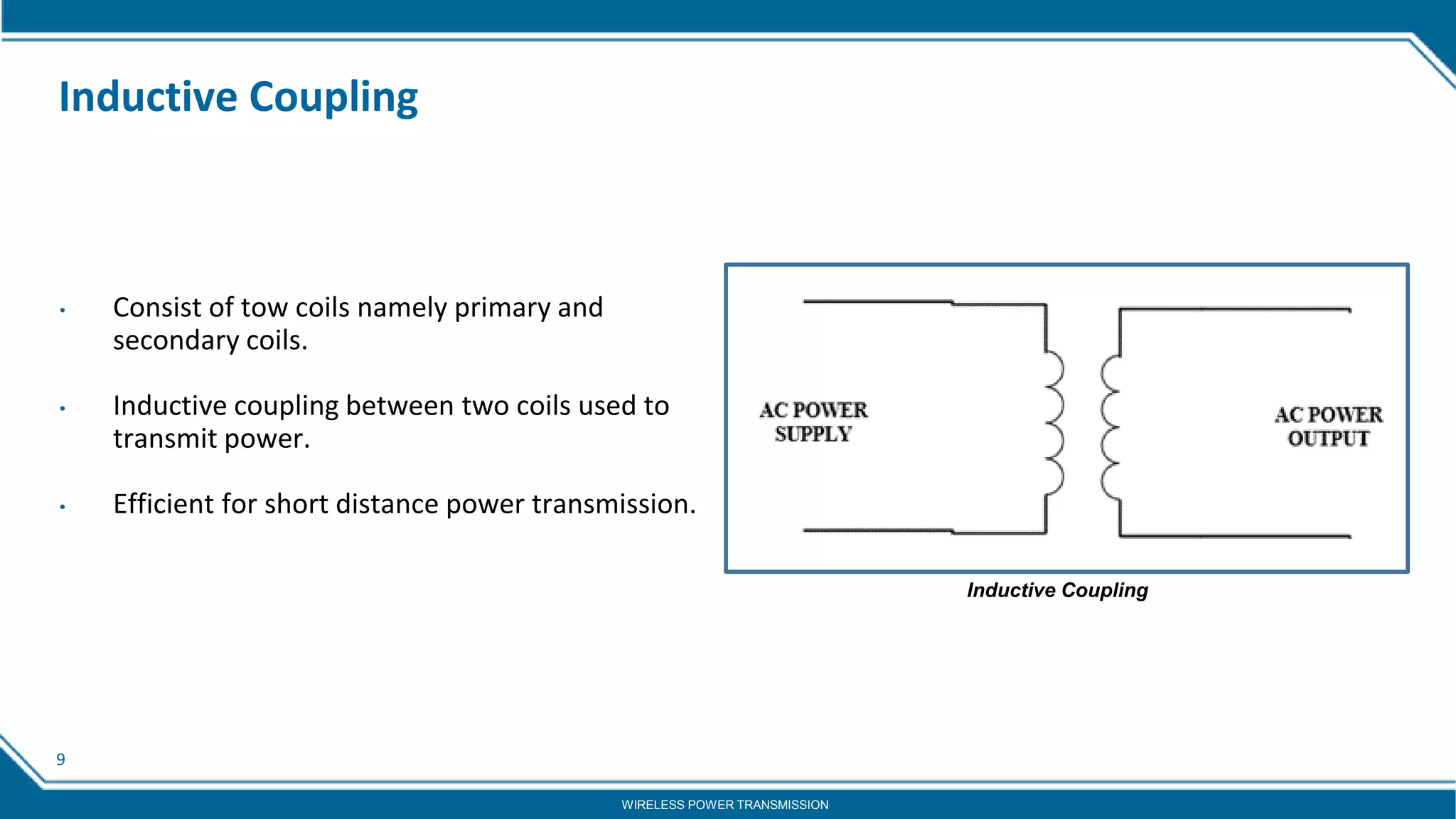 Wireless Power Transmission Using Resonant Inductive Coupling | PPTX