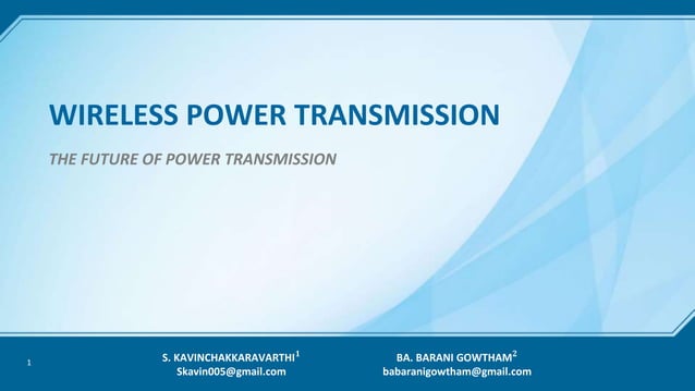 Wireless Power Transmission Using Resonant Inductive Coupling | PPTX | Computer Networking ...