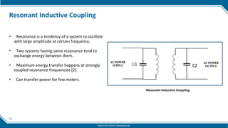 Wireless Power Transmission Using Resonant Inductive Coupling | PPTX