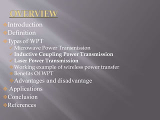 Wireless power transmission | PPTX