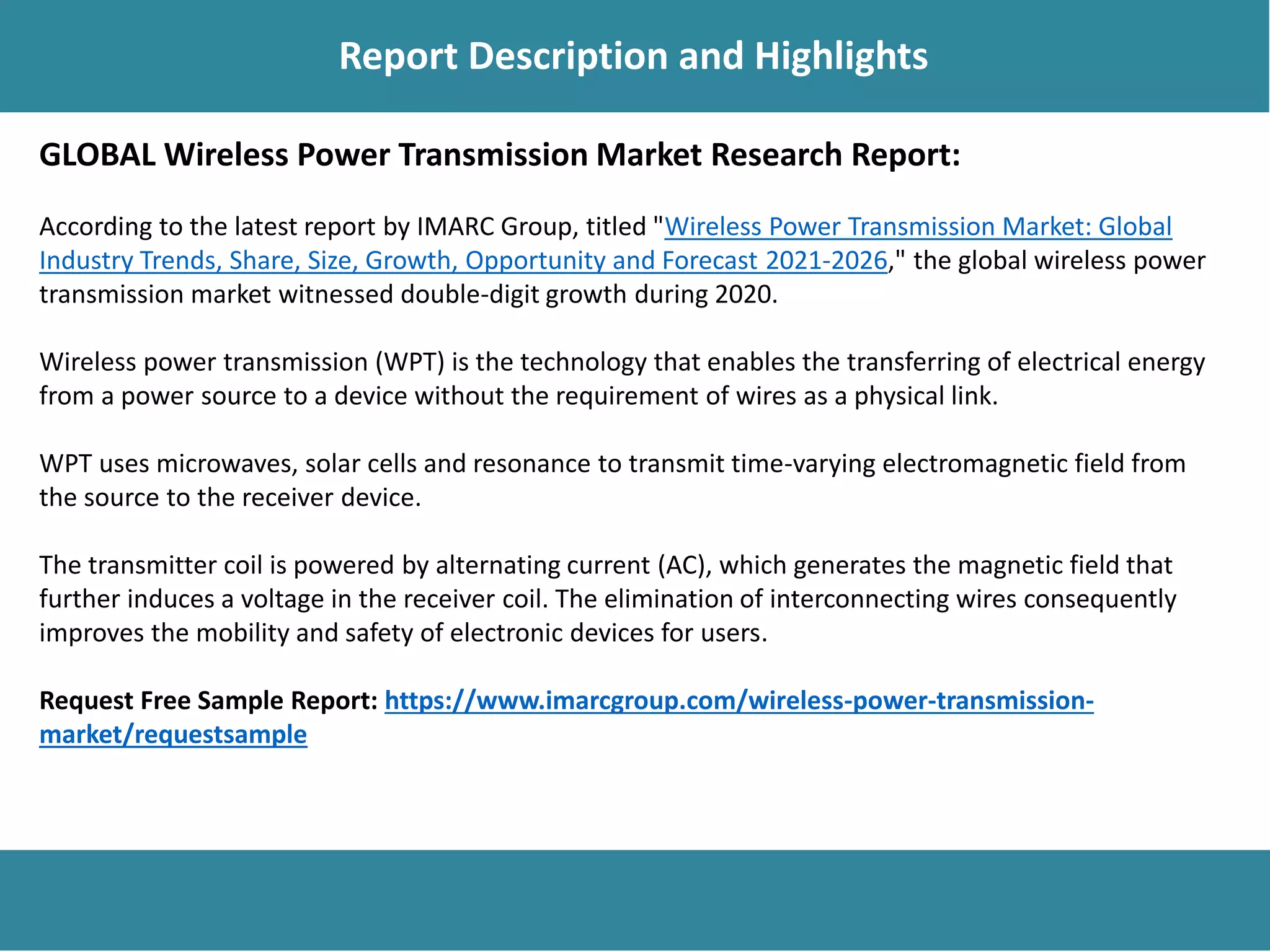 PPT- Wireless Power Transmission Market by Product Type, Distribution ...
