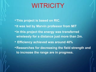 Wireless Power Transfer Technology | PPTX