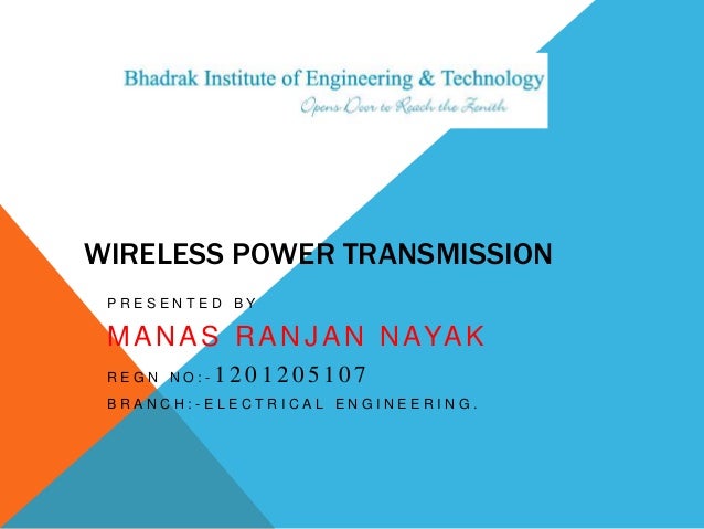 Wireless power transmission ppt