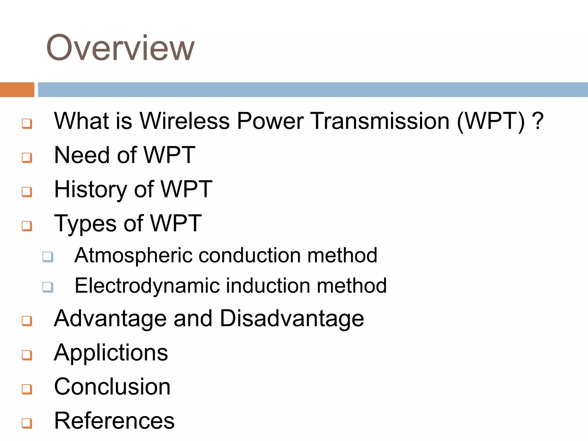 Wireless power transmission ppt | PPTX