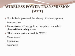 Wireless power transmission through sps | PPTX