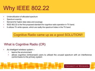 IEEE 802.22 WRAN Standard | PPTX