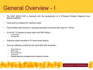 IEEE 802.22 WRAN Standard | PPTX