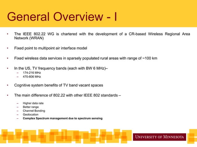 IEEE 802.22 WRAN Standard | PPTX