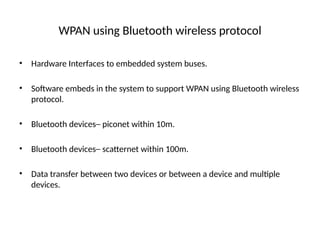 Wireless protocols in embedded systems arch | PPTX