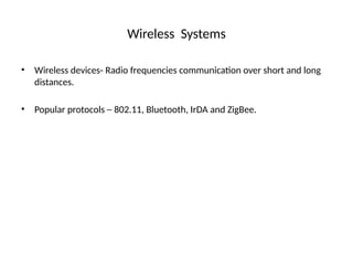Wireless protocols in embedded systems arch | PPTX