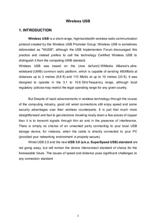 Wireless USB report | DOCX