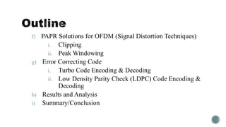 Signal Distortion Techniques for PAPR Reduction in OFDM systems | PPTX