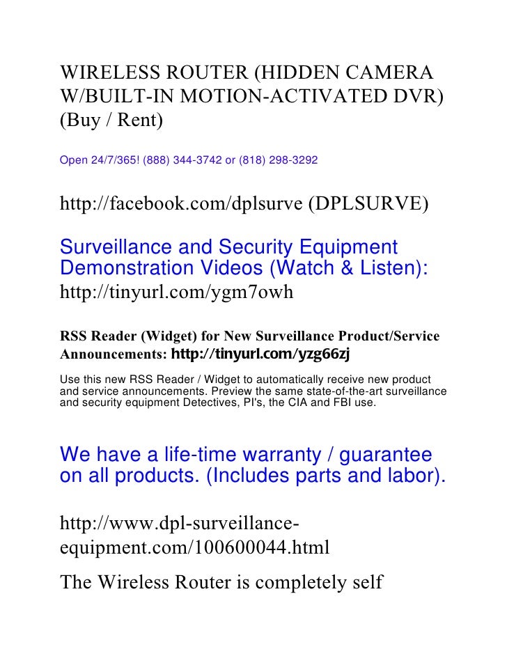 Wifi router hidden camera with audio - performancejoker