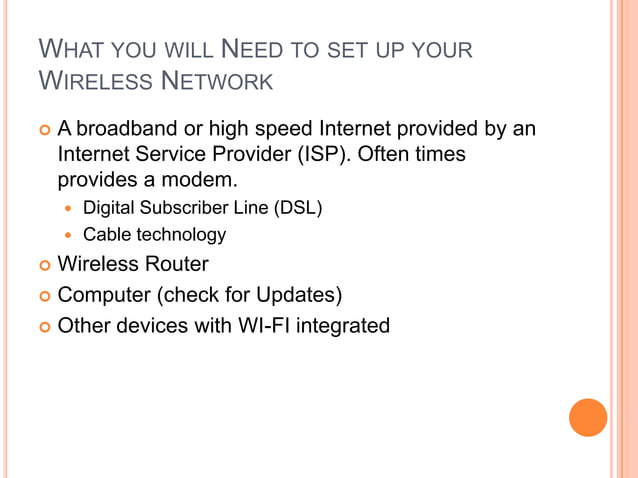 AB Wireless router setup ind project | PPT