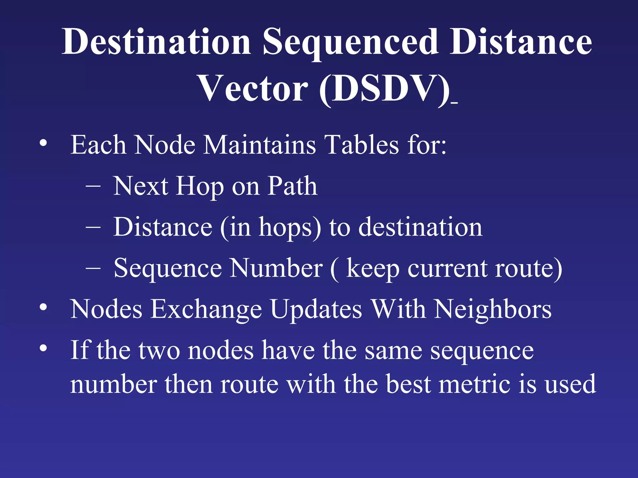 Wireless Routing Protocols Ppt Computer Networking Computing