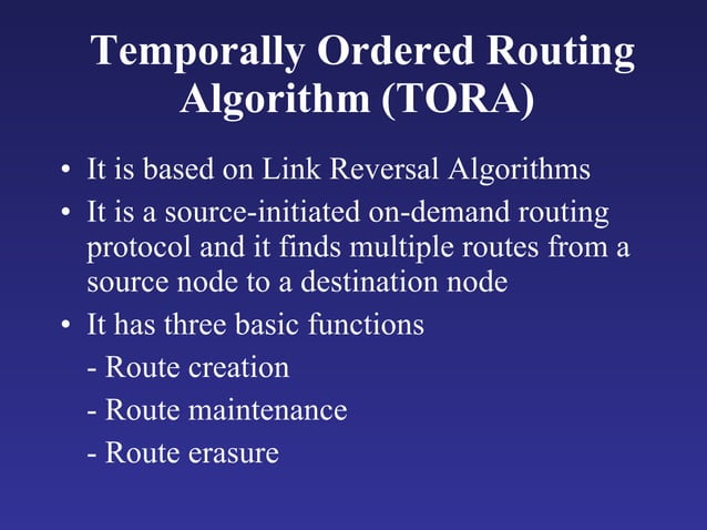 Wireless routing protocols | PPT | Computer Networking | Computing