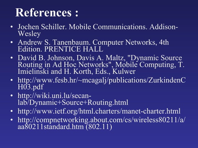 Wireless routing protocols | PPT | Computer Networking | Computing