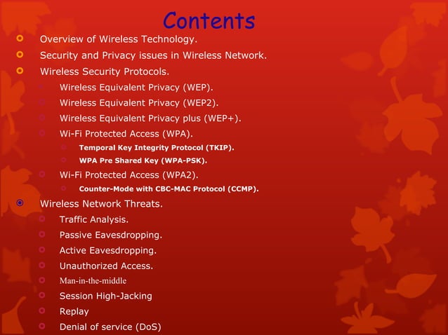 Wireless security presentation | PPT