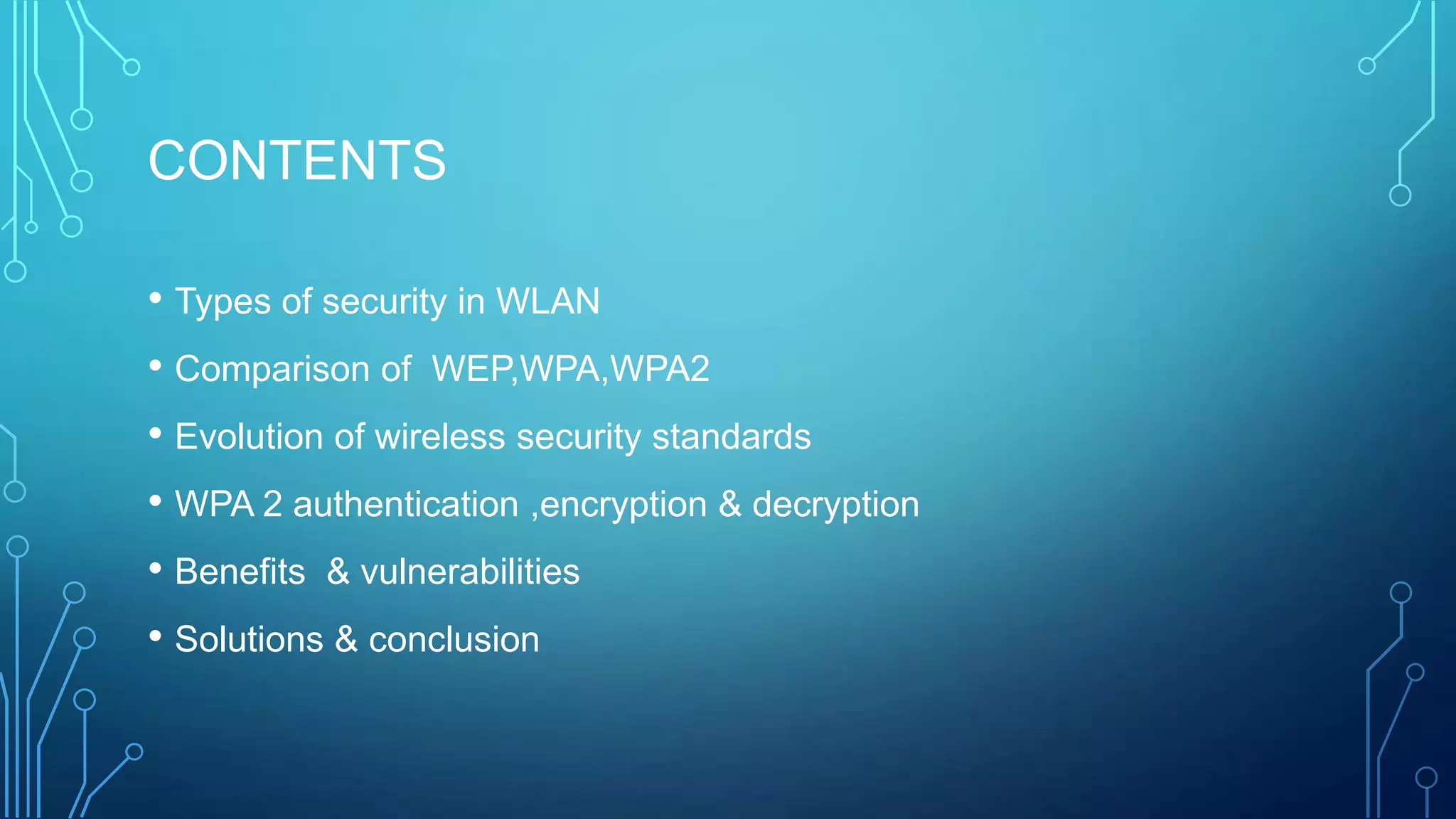 Wireless security using wpa2 | PPT