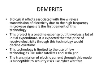 WIRELESS POWER TRANSFER USING MICROWAVES | PPTX
