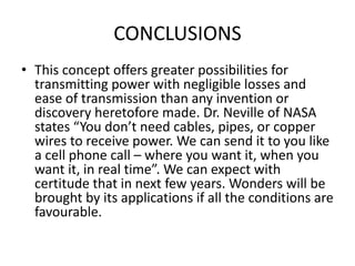 WIRELESS POWER TRANSFER USING MICROWAVES | PPTX