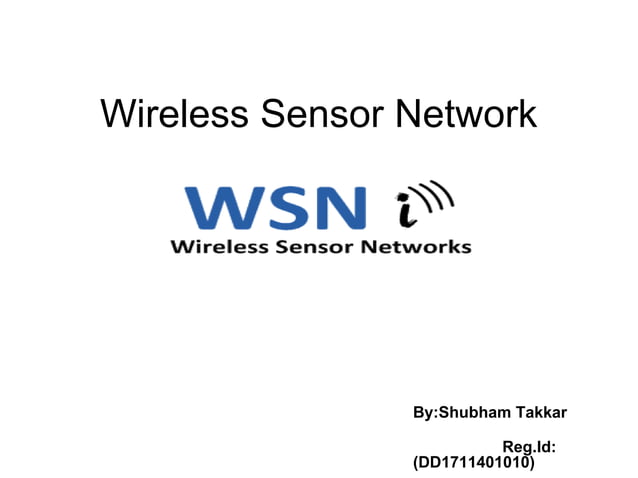 Wireless sensor network | PPT