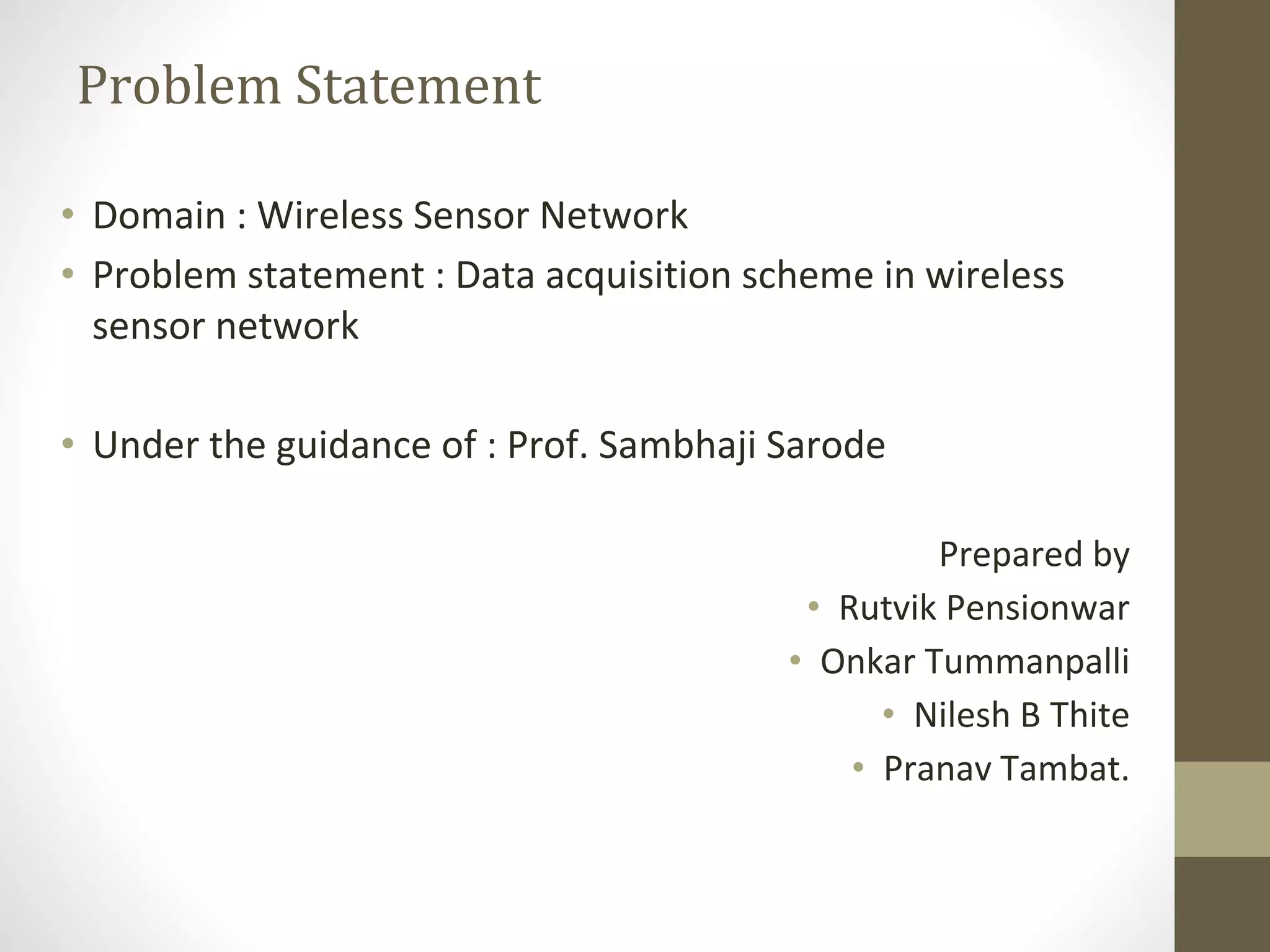 Wireless sensor network | PPT