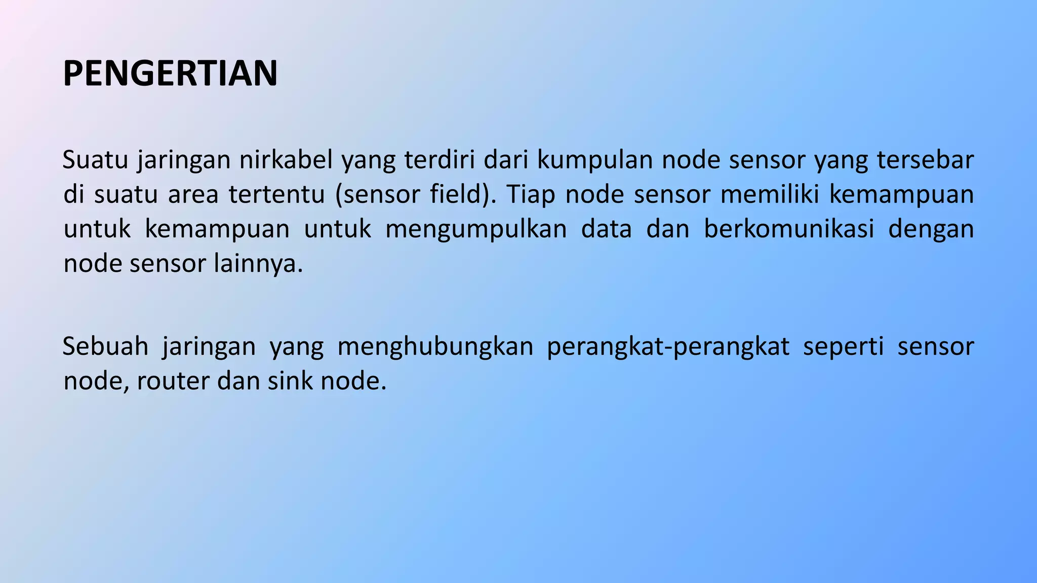 Wireless sensor network | PPTX