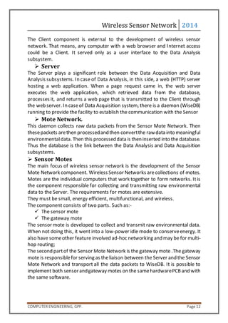 Wireless sensor network report | DOCX