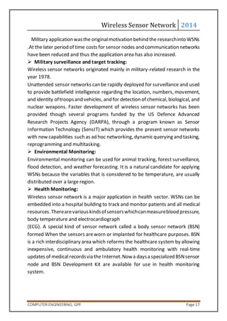 Wireless sensor network report | DOCX