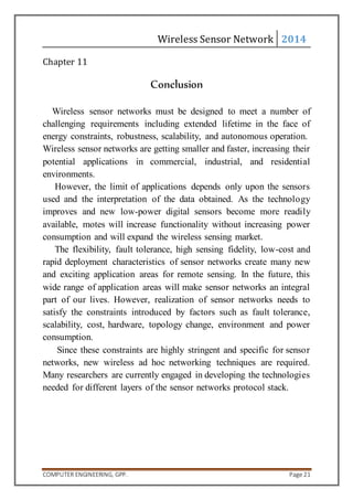 Wireless sensor network report | DOCX