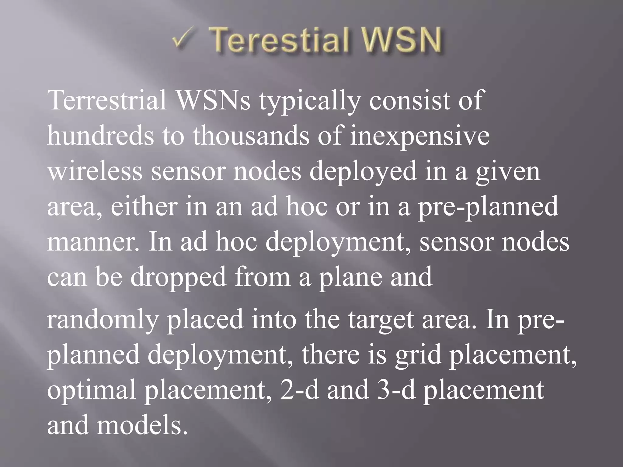 Wireless sensor networks | PPTX