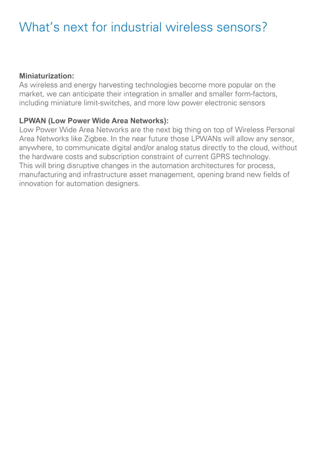 Wireless sensors white paper | PDF