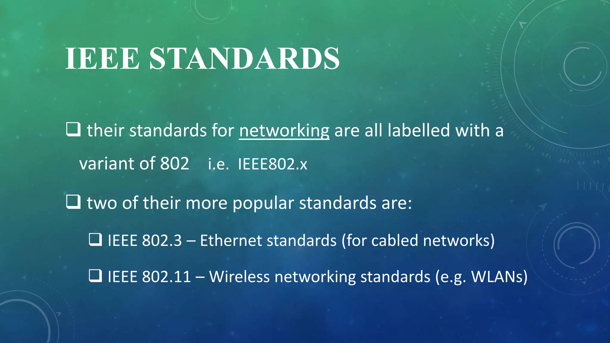 Wireless Standards & Technologies | PPTX