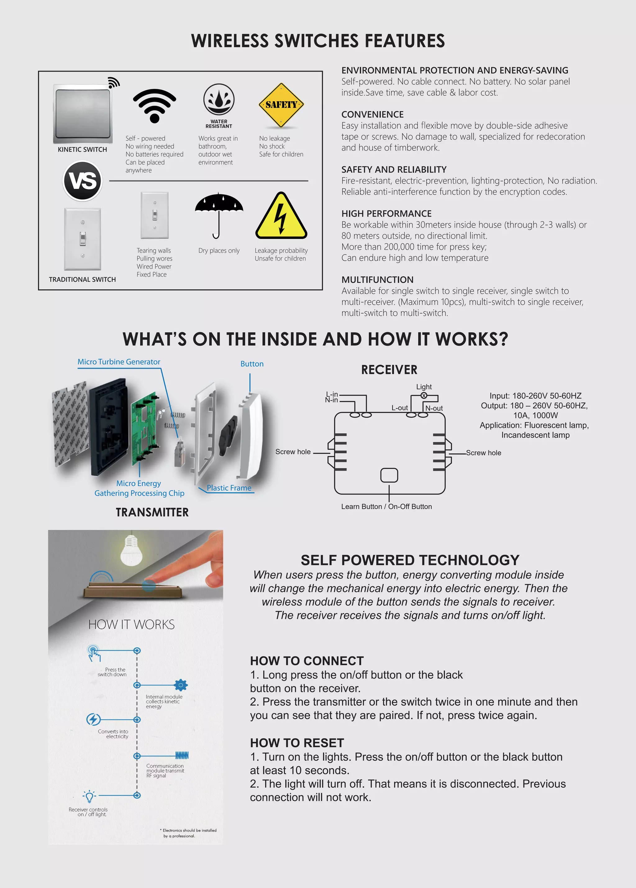 KINECTIC POWERED WIRELESS SWITCHES | PDF