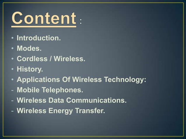 Wireless technology | PPTX | Computer Networking | Computing