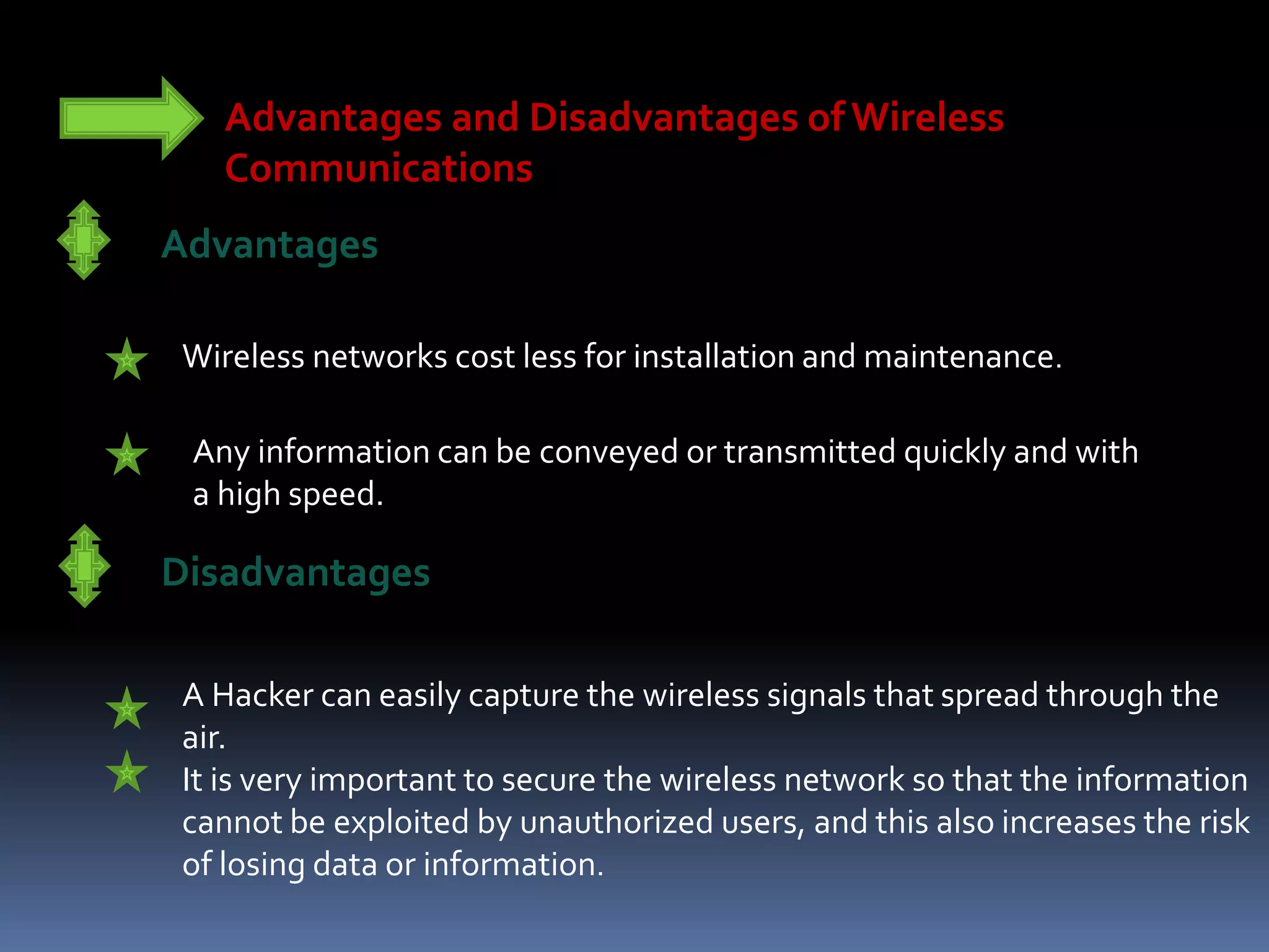 Wireless technology | PPTX | Computer Networking | Computing