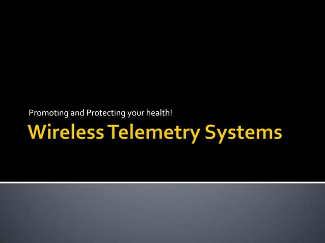 Wireless telemetry systems | PPTX | Computer Peripherals | Computing