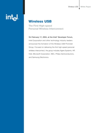 Wireless usb | PDF