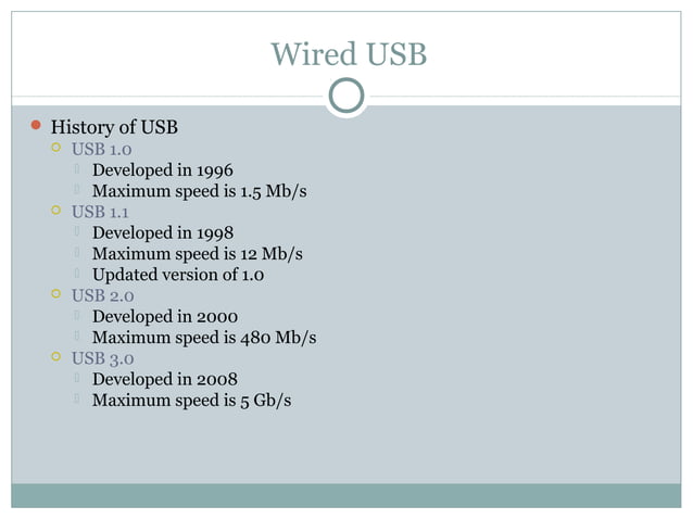 Wireless USB | PPT | Computer Peripherals | Computing
