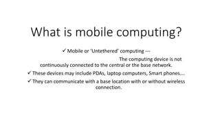 Wireless vs mobile computing | PPTX