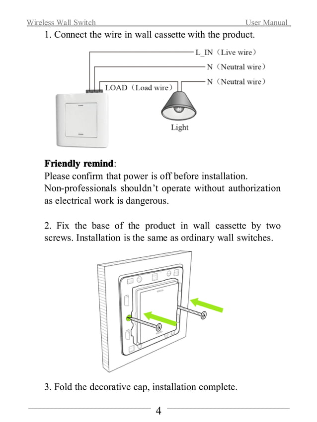 Wireless Wall Switch | PDF