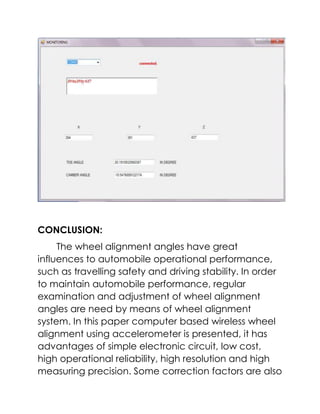 Wireless wheel alignment system | PDF