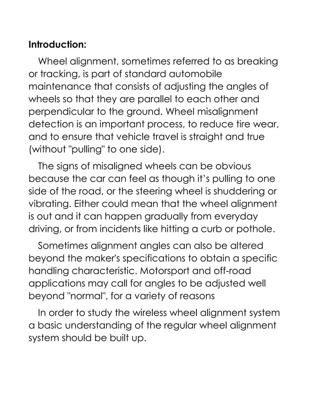 Wireless wheel alignment system | PDF