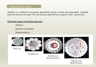 Wire line lecture talks about wireline operations and equipment | PDF