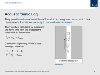 Well logging analysis: methods and interpretation | PDF