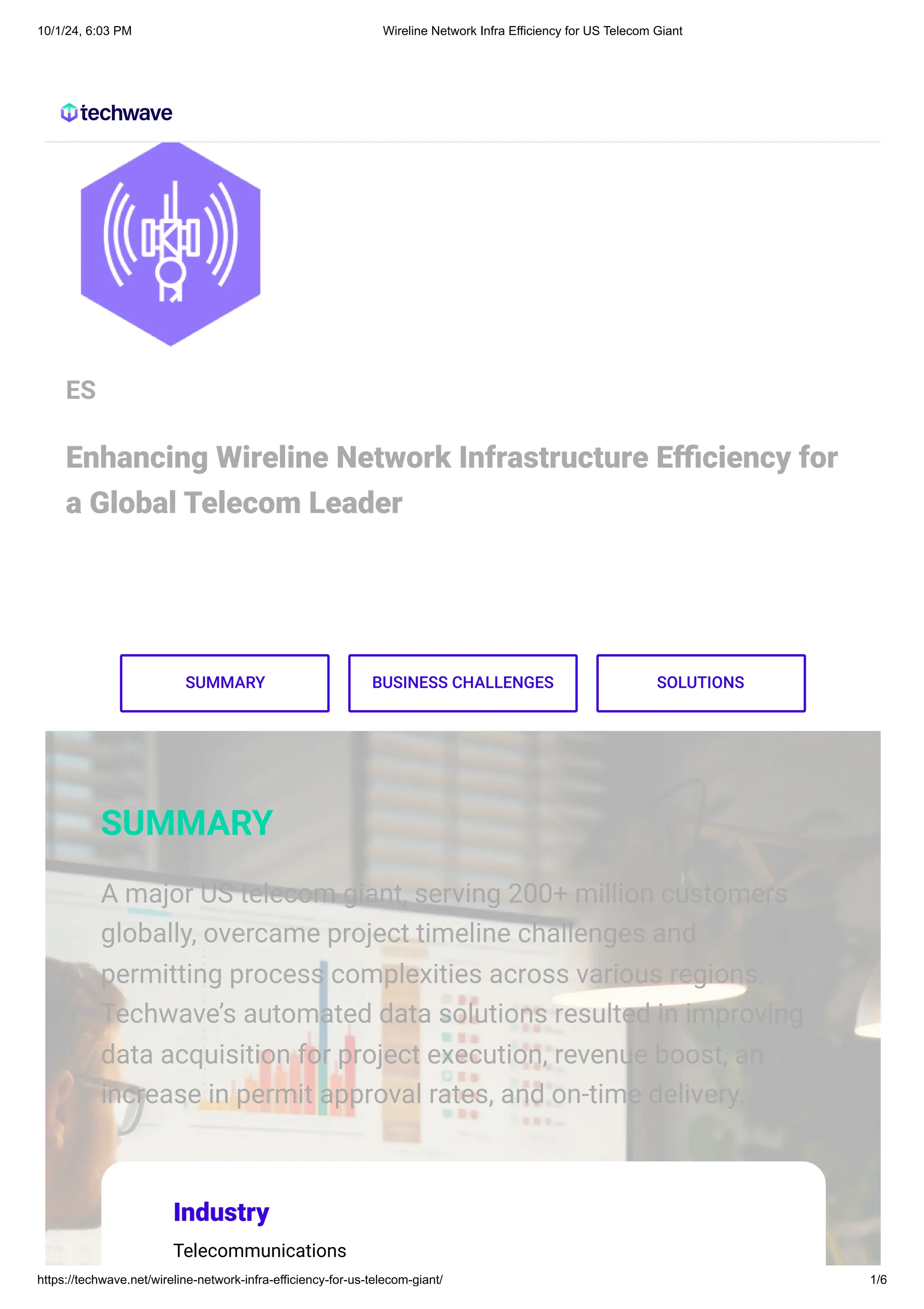 Wireline Network Infra Efficiency for US Telecom Giant.pdf