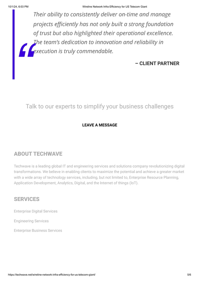 Wireline Network Infra Efficiency for US Telecom Giant.pdf