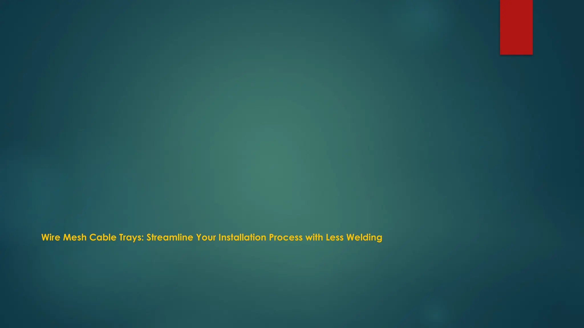 Wire Mesh Cable Trays Streamline Your Installation Process with Less ...