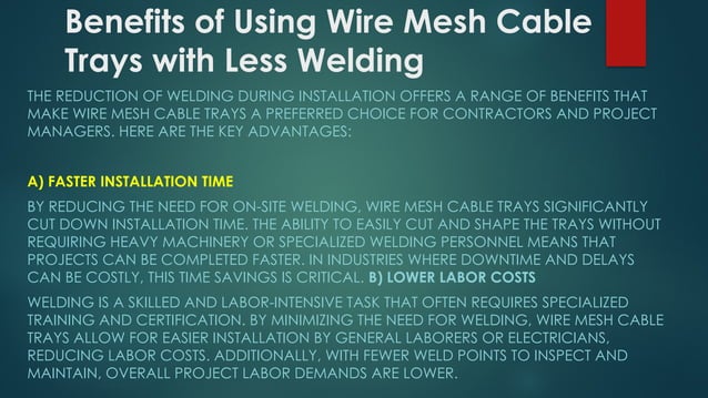 Wire Mesh Cable Trays Streamline Your Installation Process with Less ...